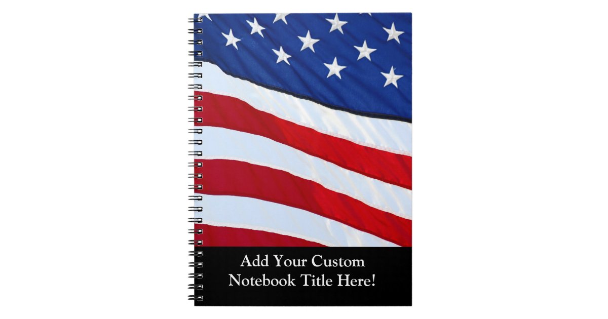 Personalized American Flag Patriotic Journal | Zazzle