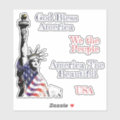 Personalized American Flag Patriotic Sticker | Zazzle
