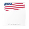 Personalized American Flag Patriotic USA Notepad | Zazzle