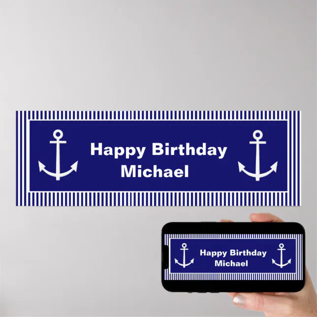 Personalized Anchor Banner Poster | Zazzle