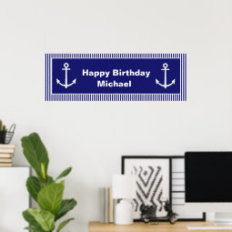Personalized Anchor Banner Poster | Zazzle