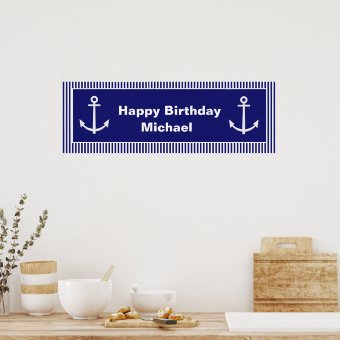 Personalized Anchor Banner Poster | Zazzle