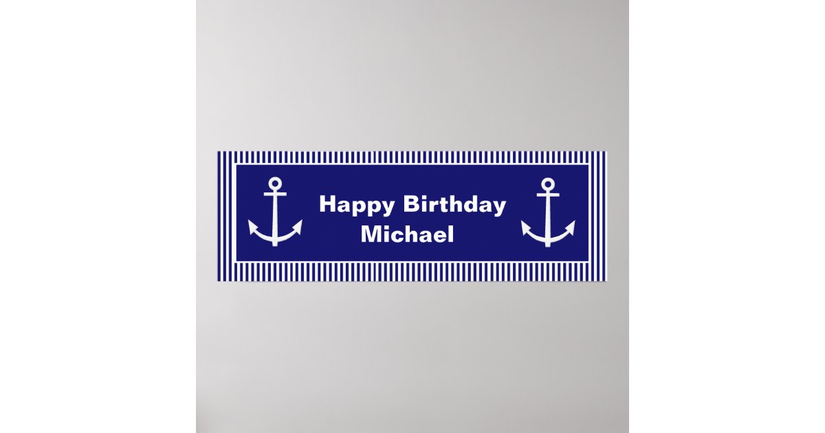 Personalized Anchor Banner Poster | Zazzle
