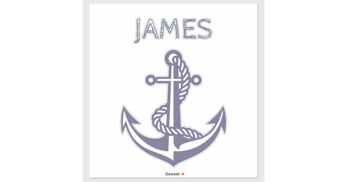 Personalized Anchor Sticker | Zazzle