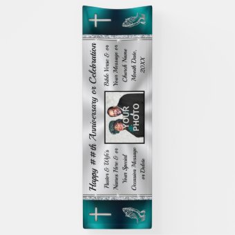 Personalized and Photo, CHURCH Anniversary Banner | Zazzle