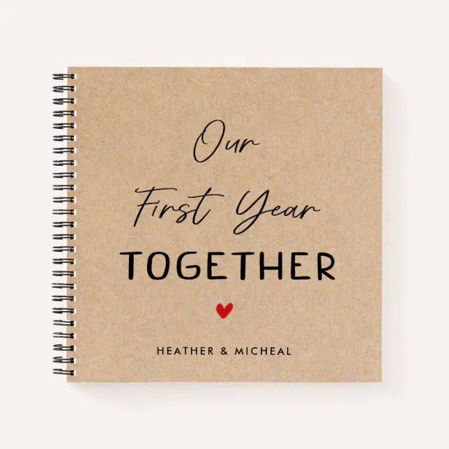 Personalized Anniversary Our First Year Together Notebook | Zazzle