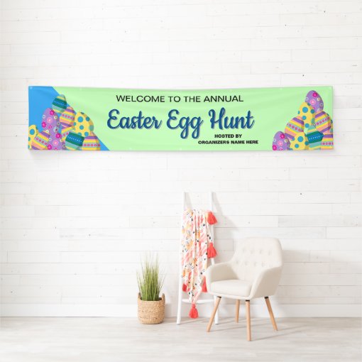 Personalized Annual Easter Egg Hunt Banner | Zazzle
