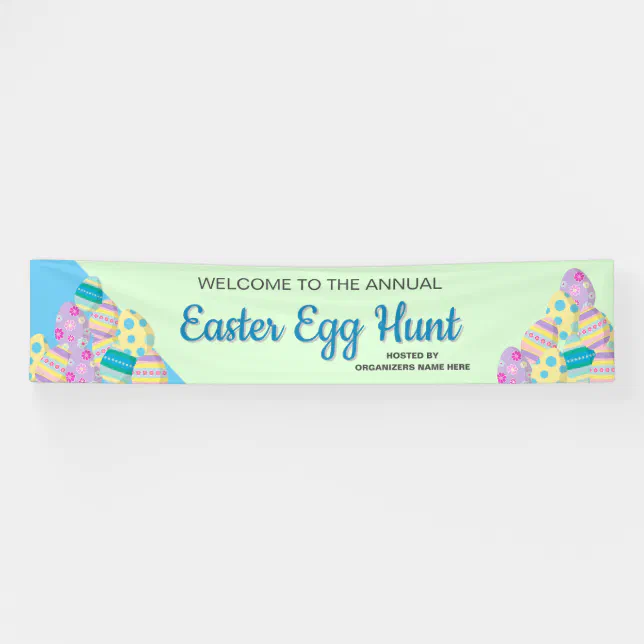 Personalized Annual Easter Egg Hunt Banner | Zazzle