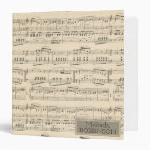 Personalized Antique Vintage Music Notebook Binder | Zazzle