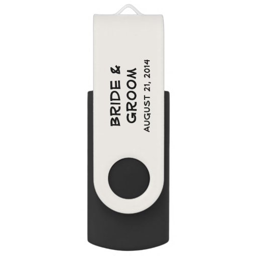 Personalized Antique White Wedding Flash Drive | Zazzle