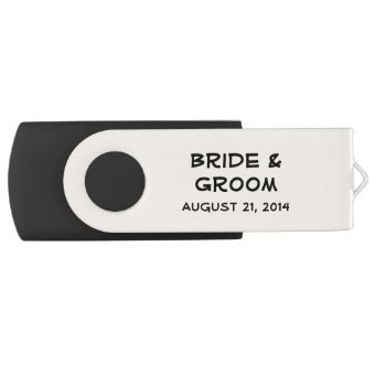 Personalized Antique White Wedding Flash Drive | Zazzle
