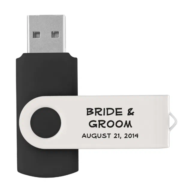 Personalized Antique White Wedding Flash Drive | Zazzle