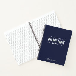 Personalized AP History Lined Paper Simple Design Notebook | Zazzle