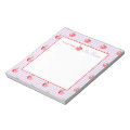 Personalized Apple Lavender Gingham Teacher Notepad | Zazzle