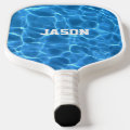 Personalized Aqua Blue Swimming Pool Water Photo Pickleball Paddle | Zazzle