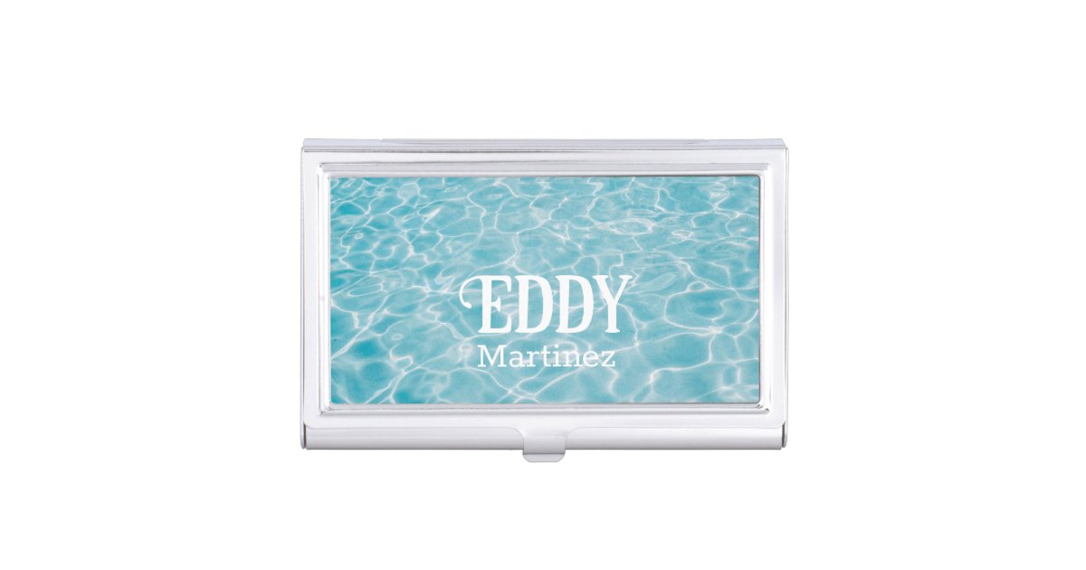 Personalized Aquatic Summer Pool Business Card Case | Zazzle