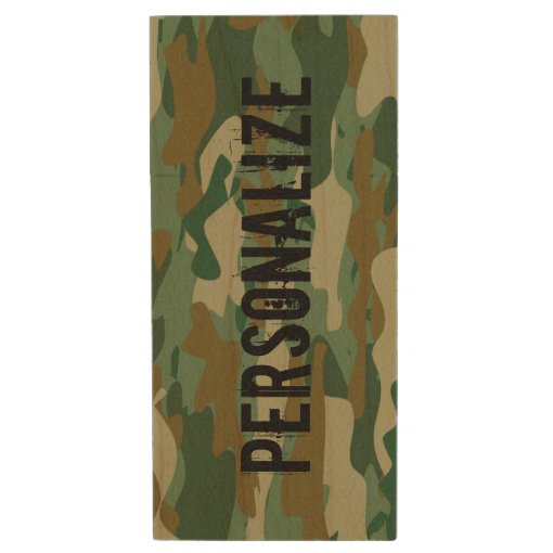 Personalized army camouflage USB pen flash drive | Zazzle