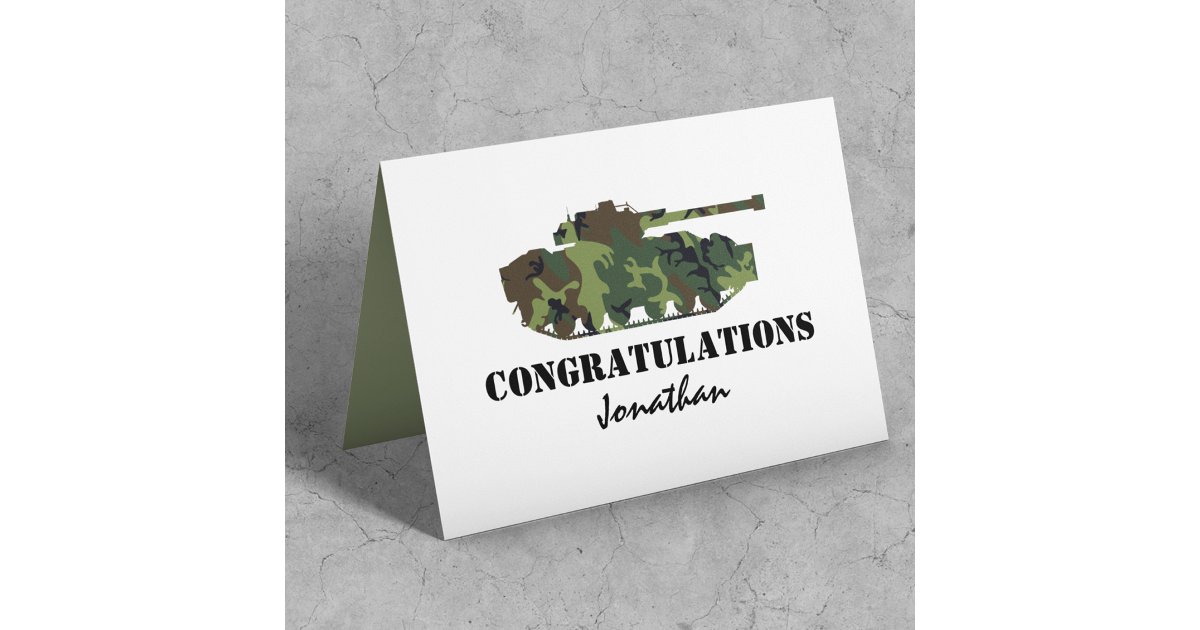 Personalized Army Passing Out Card | Zazzle