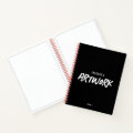 Personalized Artist Artwork Sketchbook Black Notebook | Zazzle