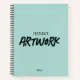 Personalized Artist Artwork Sketchbook Mint Green Notebook | Zazzle