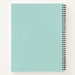 Personalized Artist Artwork Sketchbook Mint Green Notebook | Zazzle