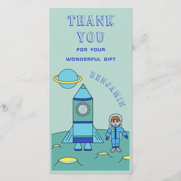 Astronaut Thank You Cards | Zazzle
