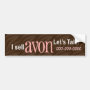 Personalized Avon Bumper Sticker | Zazzle