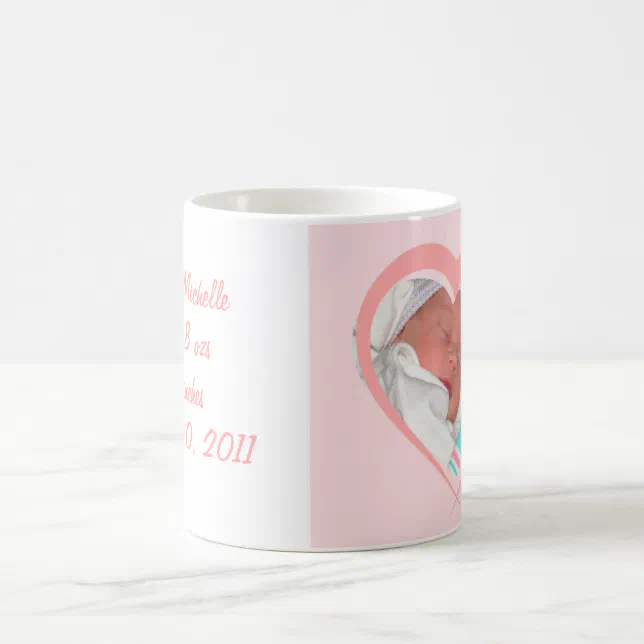 Personalized Baby Birth Announcement Mug | Zazzle