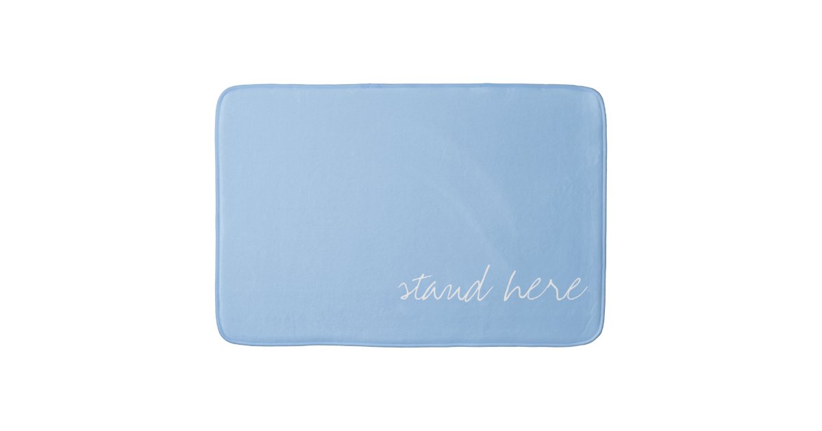 Personalized Baby blue Bath Mat | Zazzle