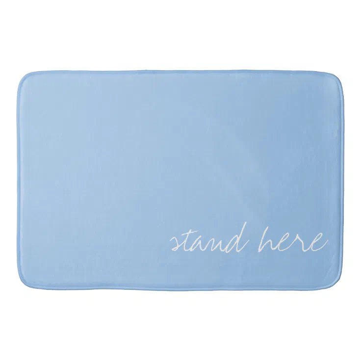 Personalized Baby blue Bath Mat | Zazzle