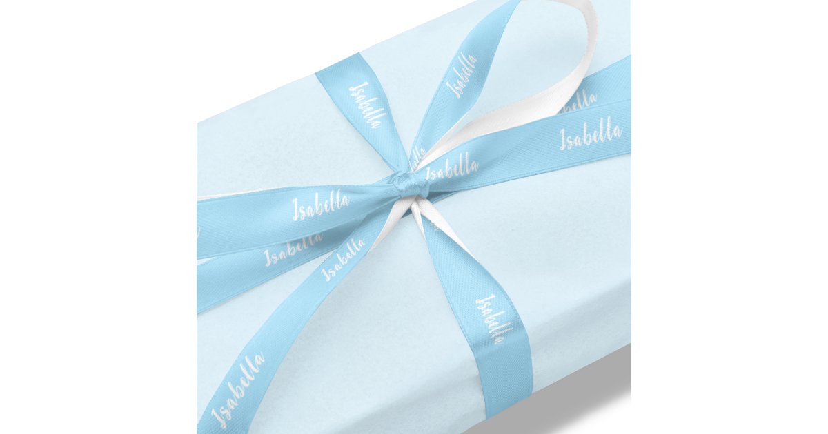 Personalized Baby Blue | Gift Satin Ribbon | Zazzle
