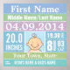 Personalized Baby Boy Birth Stats poster | Zazzle