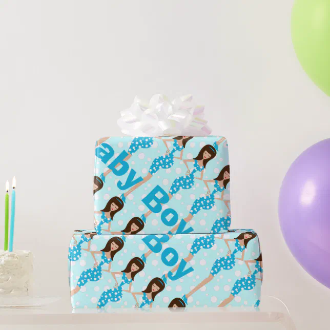 Personalized Baby Boy Wrapping Paper | Zazzle