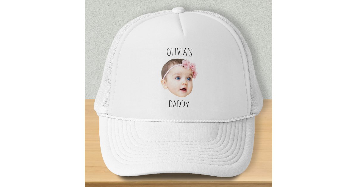 Personalized Baby Face Photo Funny Trucker Hat | Zazzle