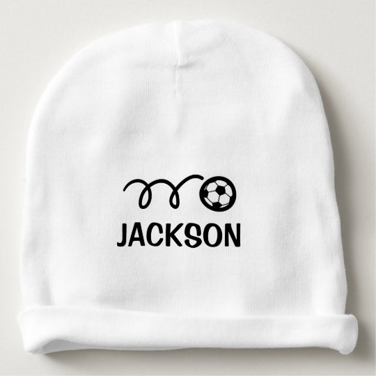 Personalized baby hat with cute soccer ball design | Zazzle.com