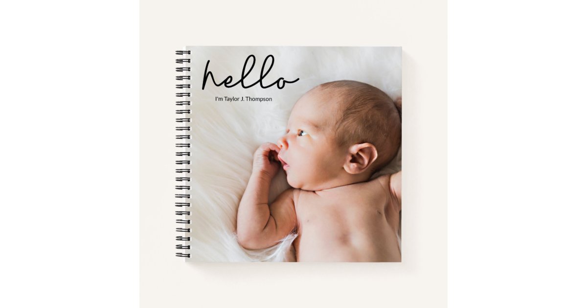 Personalized Baby Journal with Photo and name | Zazzle