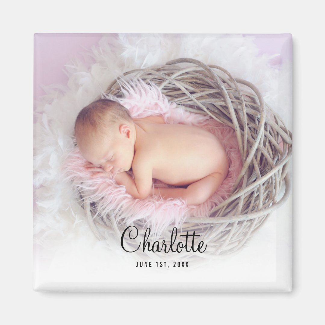 Personalized Baby Photo Keepsake Magnet | Zazzle