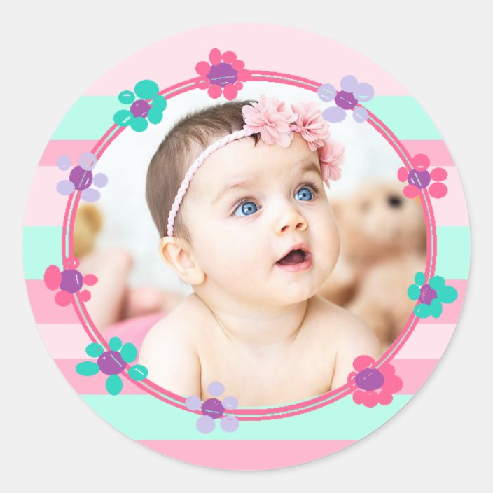 Personalized Baby Photo Stickers | Zazzle.com