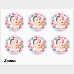 Personalized Baby Photo Stickers | Zazzle