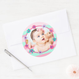 Personalized Baby Photo Stickers | Zazzle