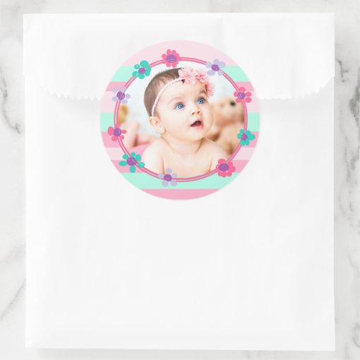 Personalized Baby Photo Stickers | Zazzle