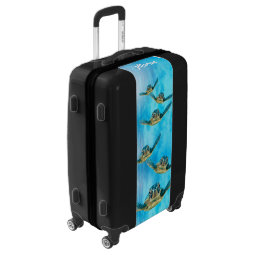 Personalized Baby Sea Turtles Swimming Luggage | Zazzle