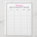 Personalized Baby Shower Gift Log Tracker | Zazzle