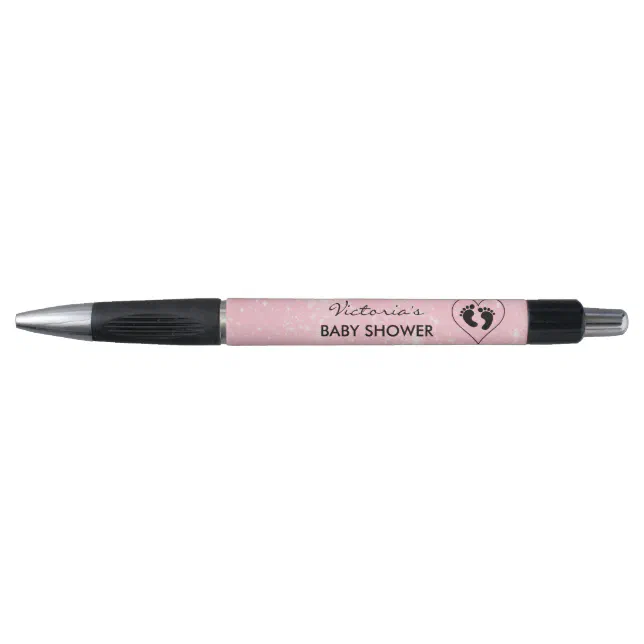 Personalized Baby Shower Pens - Pink Sparkle Girl | Zazzle