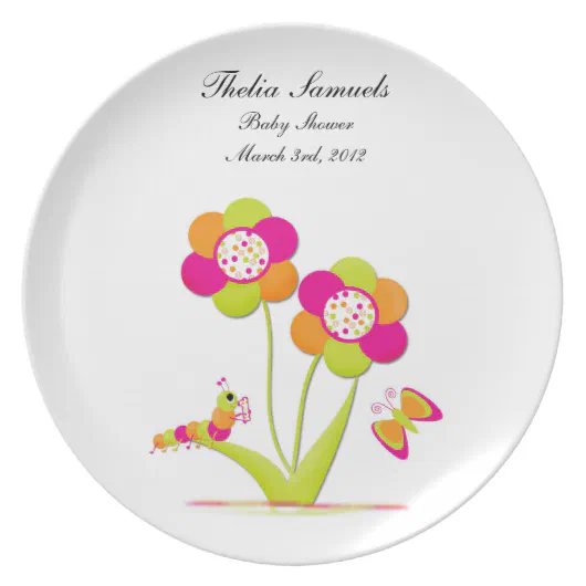 Personalized Baby Shower Plate | Zazzle