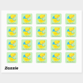 Personalized Baby Shower Stickers | Zazzle