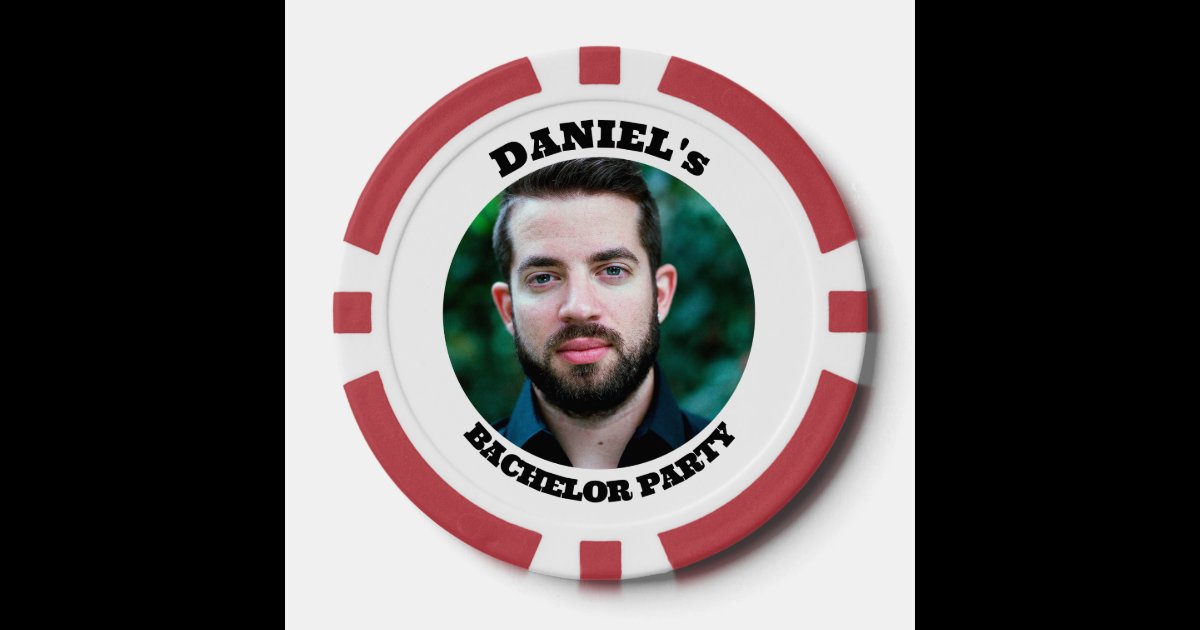 Personalized Bachelor Party Custom Photo Poker Chips | Zazzle
