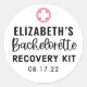 Personalized Bachelorette Recovery Kit Classic Round Sticker | Zazzle