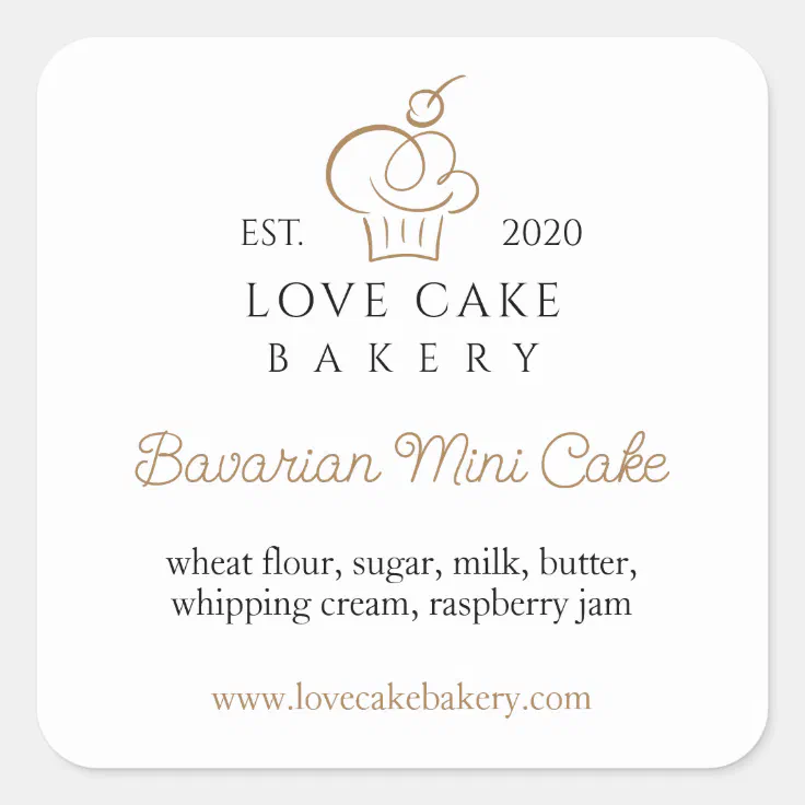 Personalized Baked Goods Sticker | Zazzle