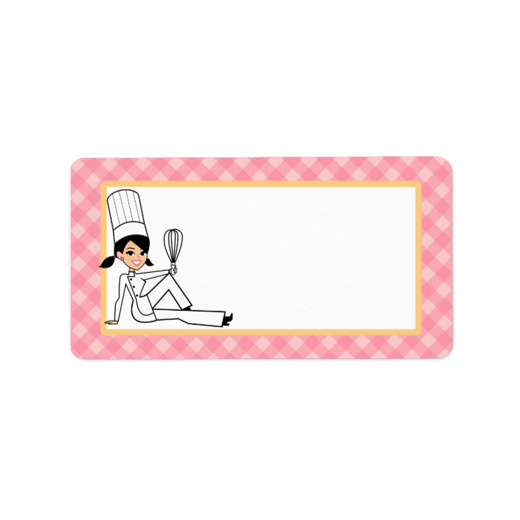 Personalized Baker Custom Label in Medium | Zazzle